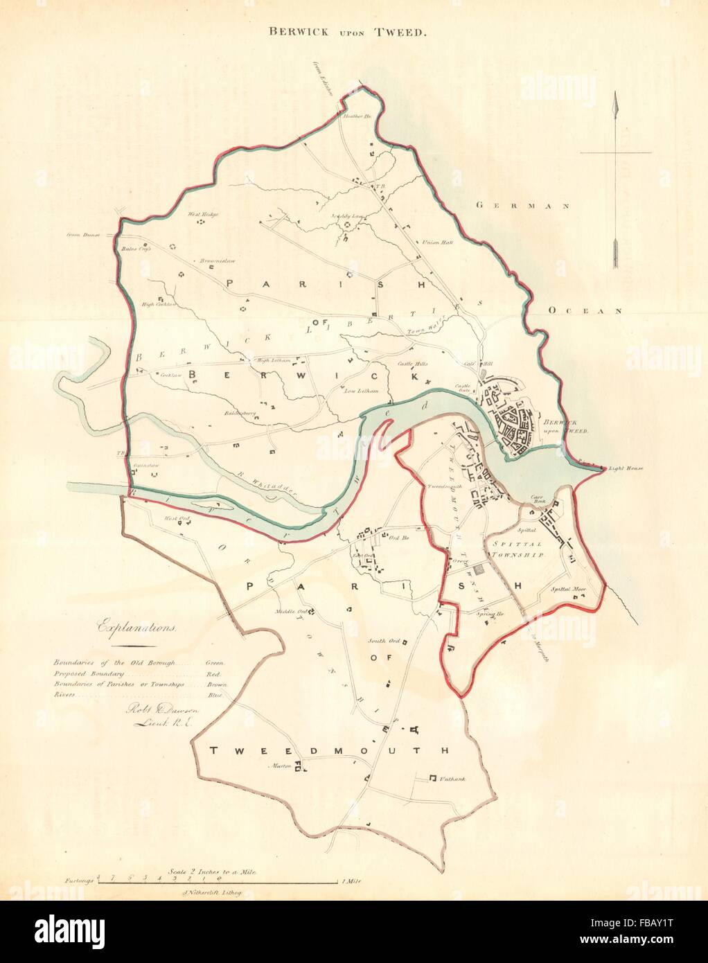 Berwick map hi-res stock photography and images - Alamy