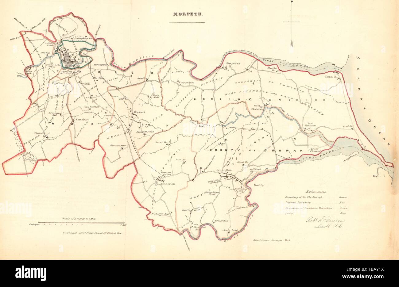 Morpeth map hi-res stock photography and images - Alamy