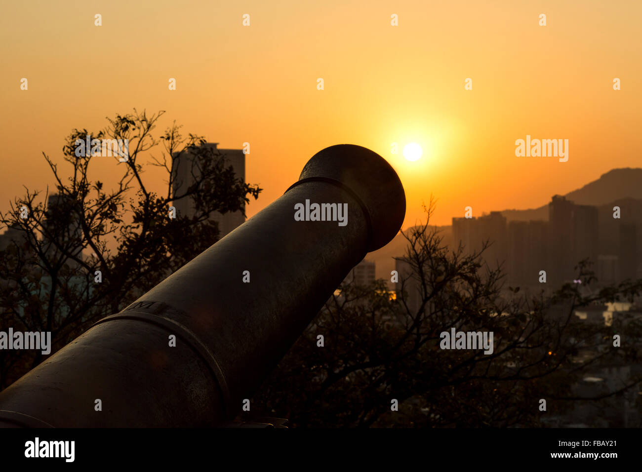 Sunset at Fortaleza do Monte in Macau, China Stock Photo - Alamy