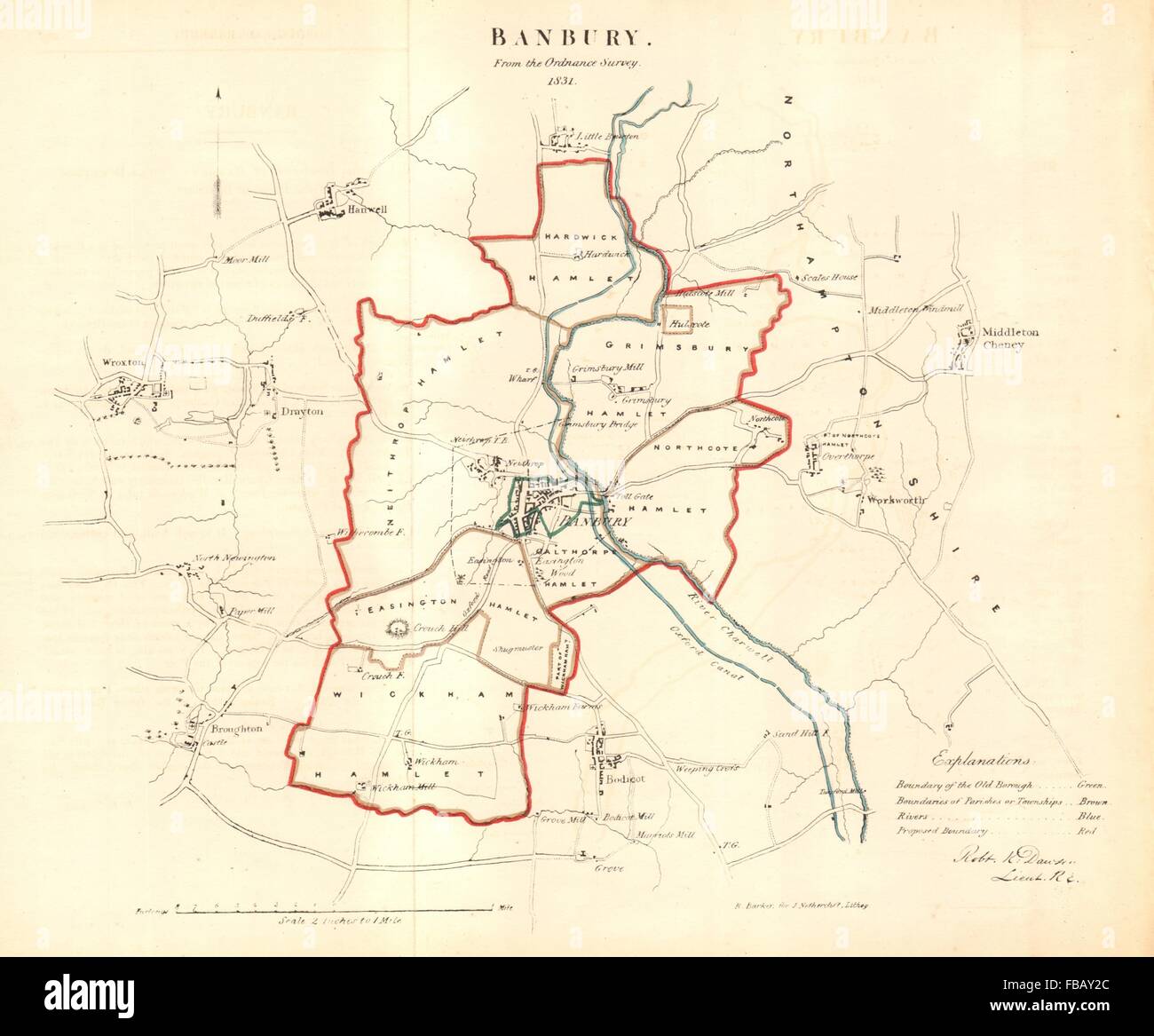 Banbury oxfordshire map hi-res stock photography and images - Alamy