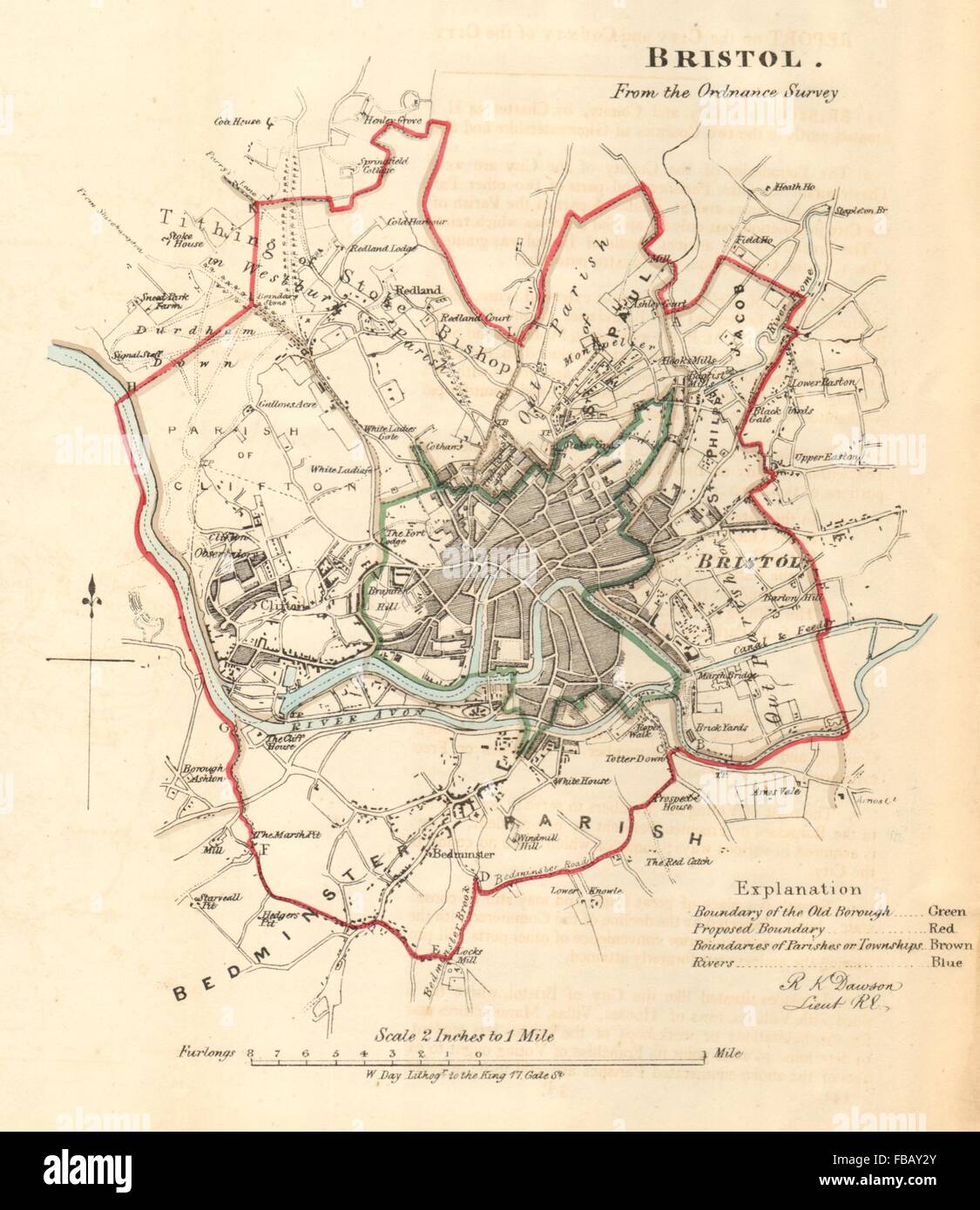 Map of bristol 19th century hi-res stock photography and images - Alamy