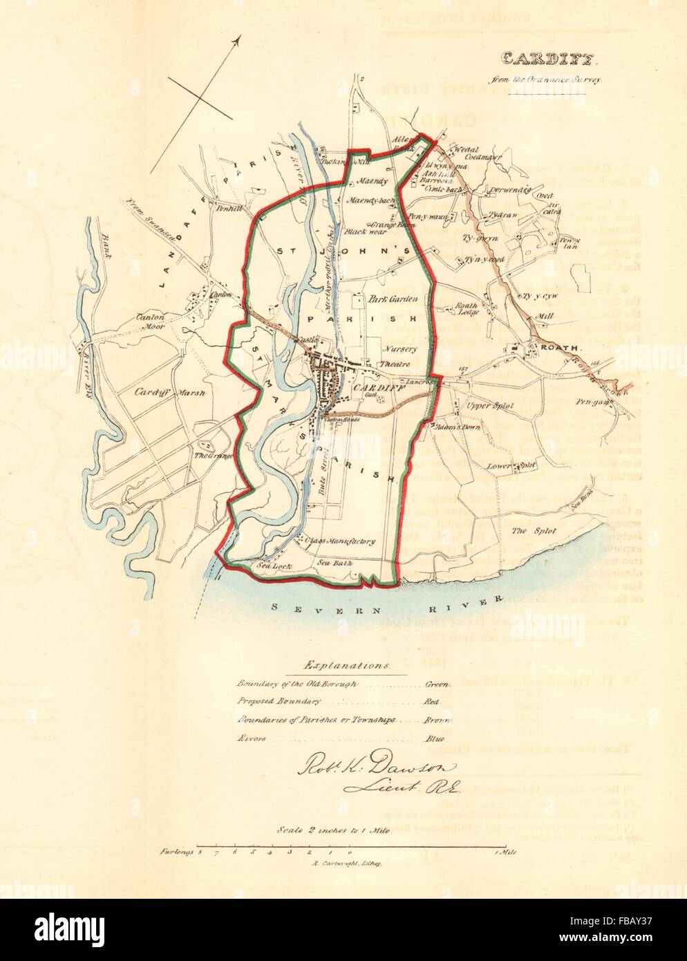 CARDIFF/CAERDYDD borough/town plan. REFORM ACT. Roath. Wales. DAWSON ...