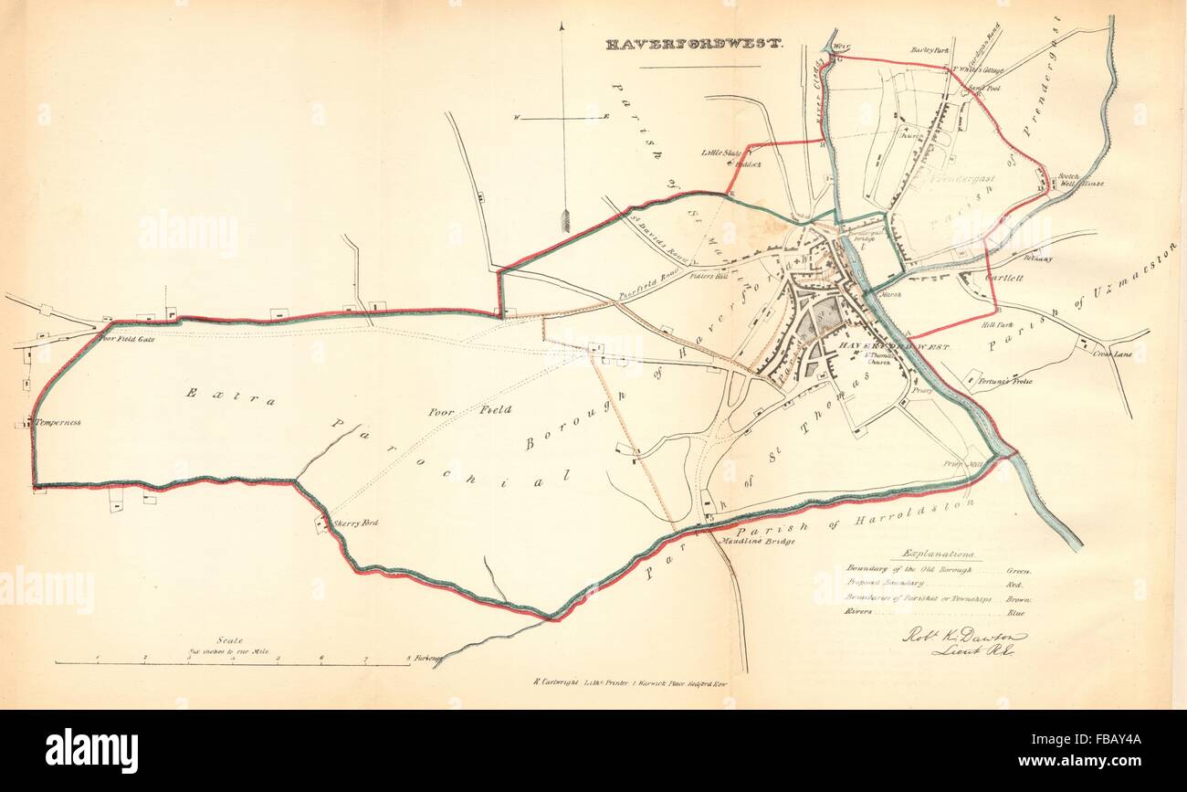 HAVERFORDWEST/HWLFFORDD borough/town plan. REFORM ACT. Wales. DAWSON ...
