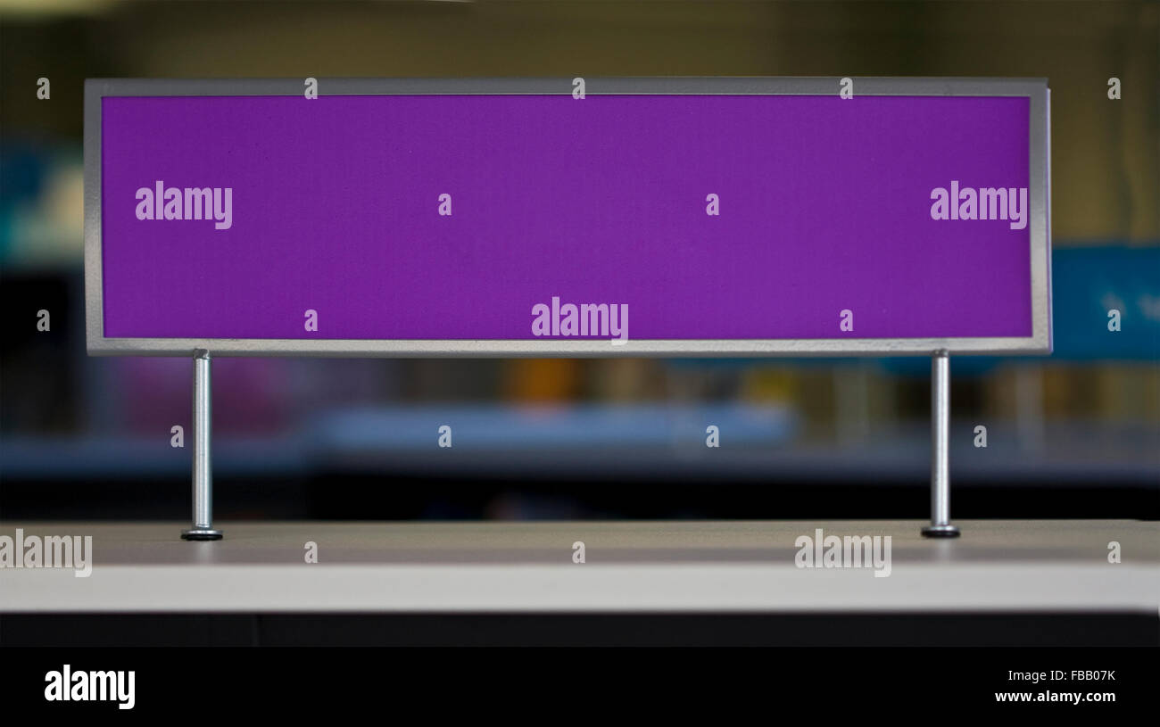 Blank library book sign Stock Photo - Alamy