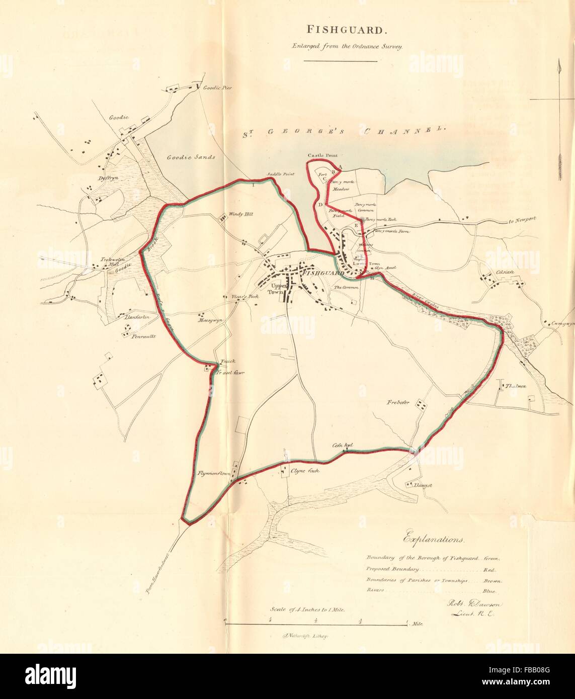 FISHGUARD/ABERGWAUN borough/town plan. REFORM ACT. Goodwick. DAWSON ...