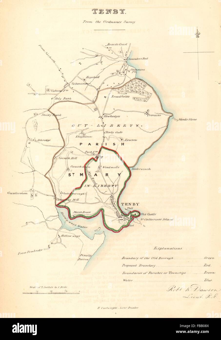 TENBY/DINBYCH-Y-PYSGOD borough/town plan. REFORM ACT. Wales. DAWSON ...