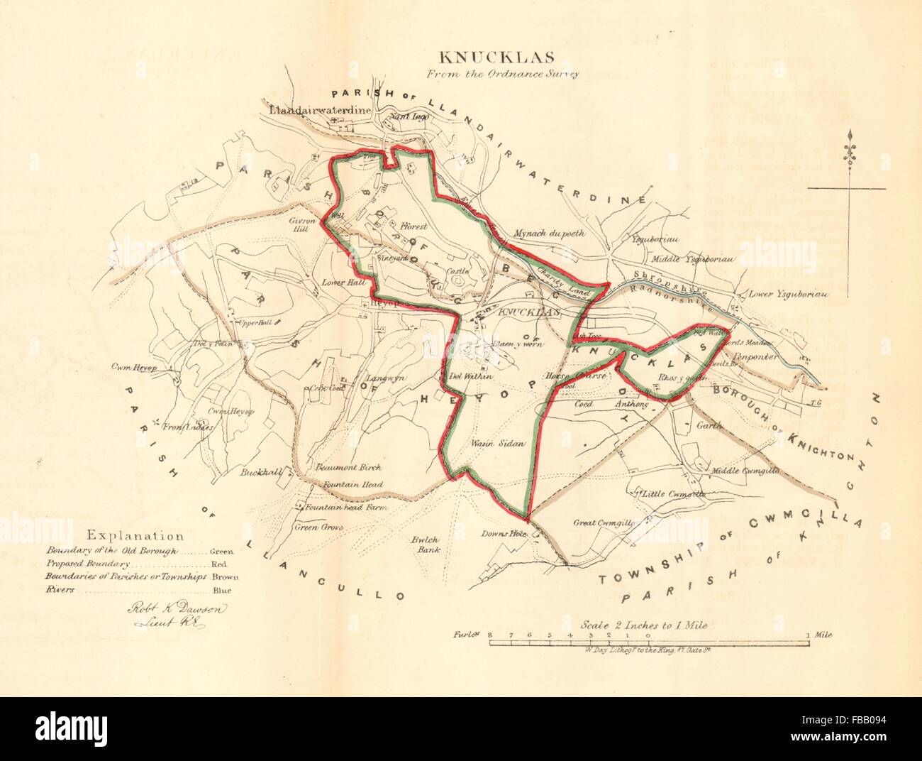 KNUCKLAS/CNWCLAS borough/town plan. REFORM ACT. Heyop. Wales. DAWSON ...