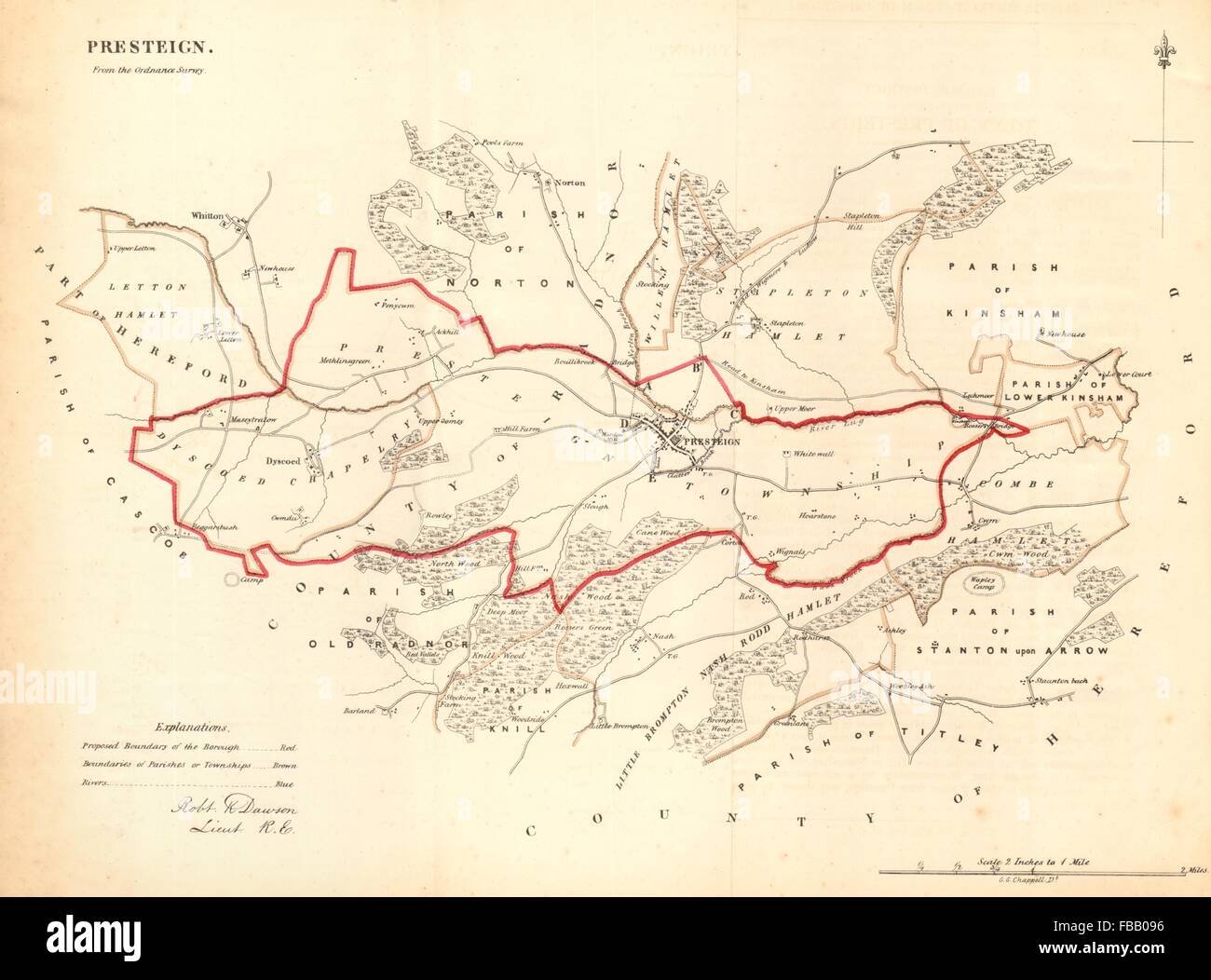 PRESTEIGNE/LLANANDRAS borough/town plan. REFORM ACT. Wales. DAWSON ...