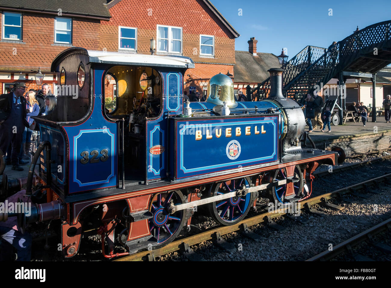 Blue painted steam train hi-res stock photography and images - Alamy