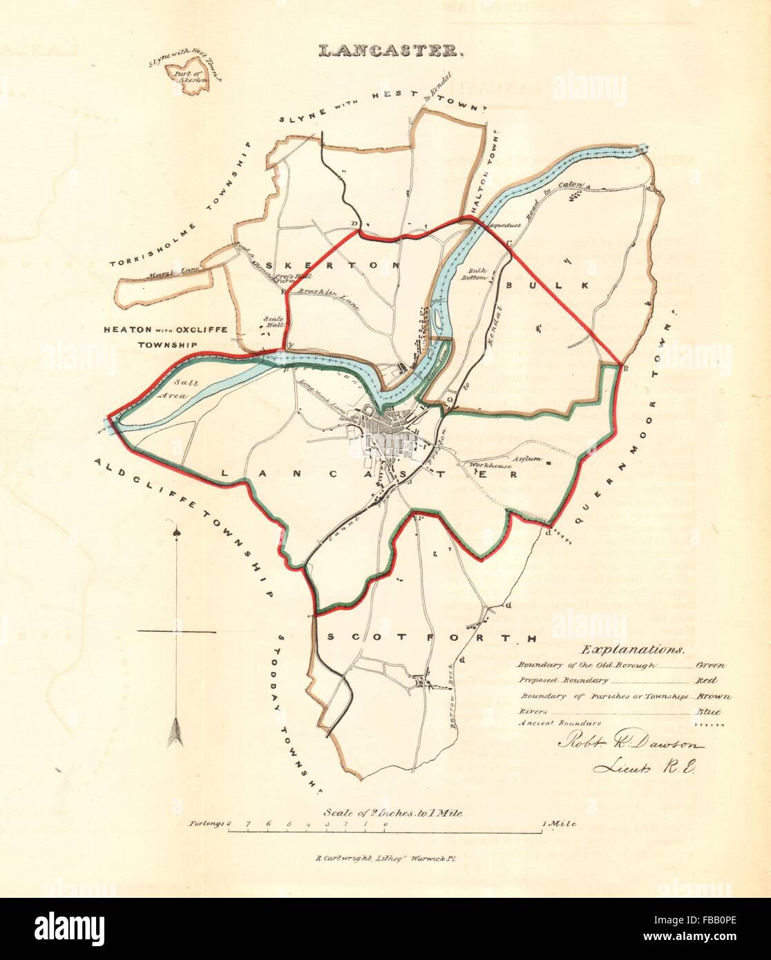 LANCASTER borough/town plan. REFORM ACT. Scotforth. Lancashire. DAWSON ...