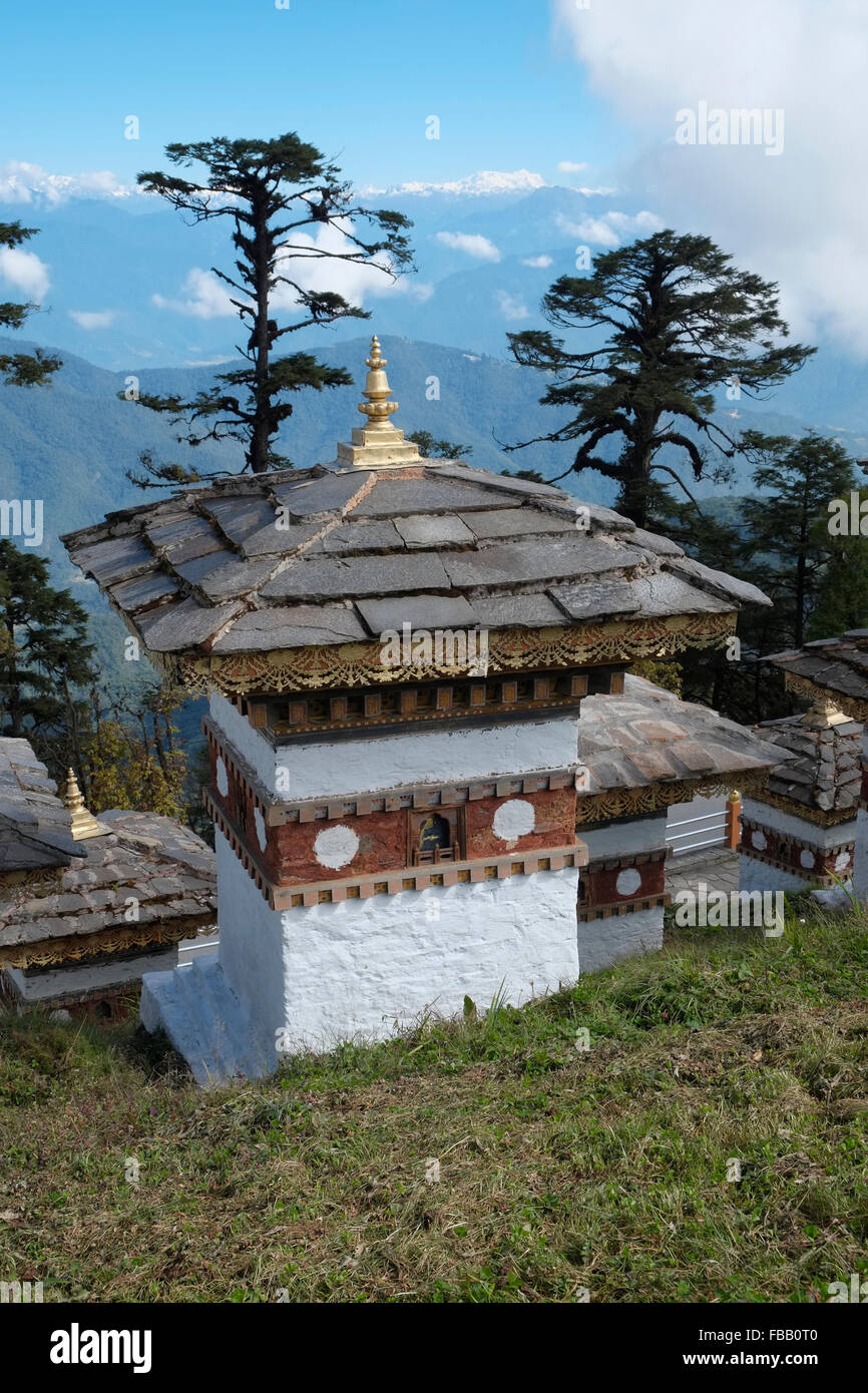 The Druk Wangyal Stupas, Dochula Pass, Bhutan Stock Photo - Alamy