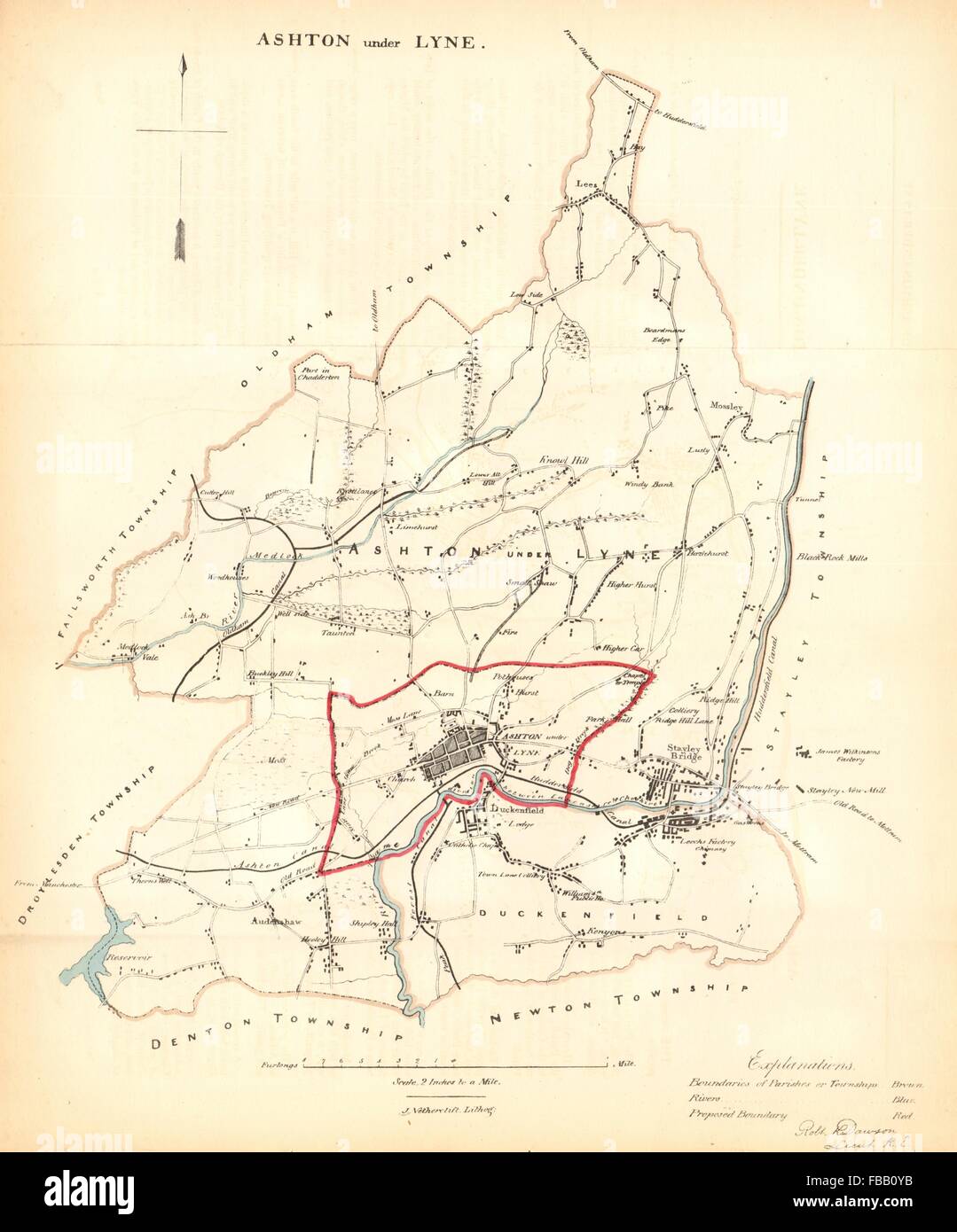 Map of ashton hi-res stock photography and images - Alamy
