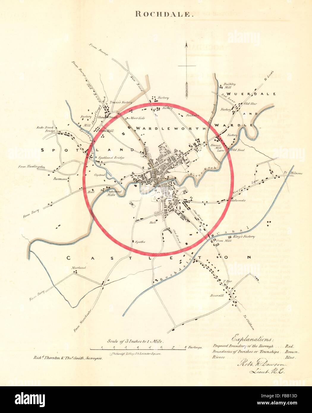 ROCHDALE borough/town plan. REFORM ACT. Shawclough. Lancashire. DAWSON ...
