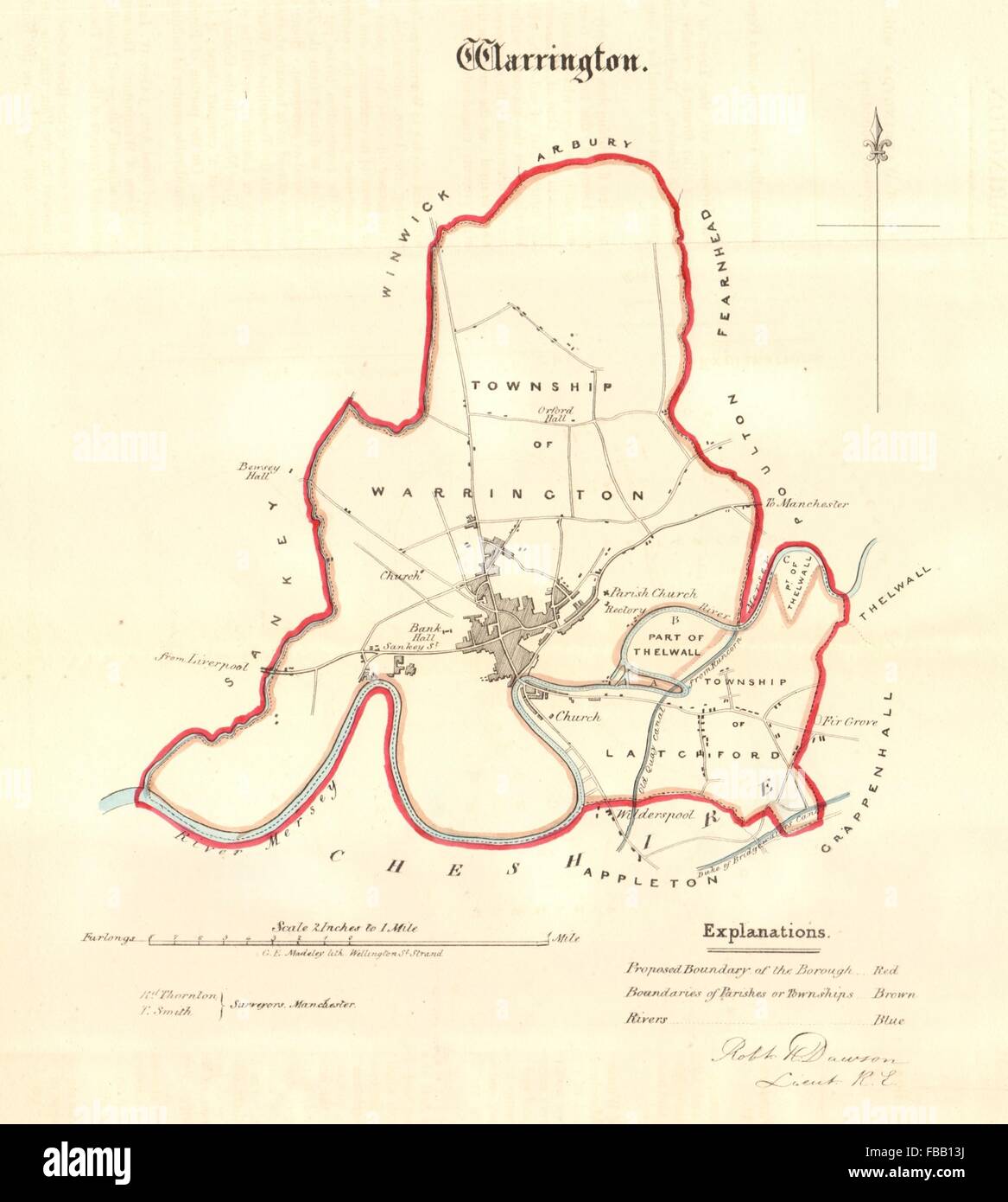 WARRINGTON borough/town plan. REFORM ACT. Latchford. Lancashire. DAWSON ...