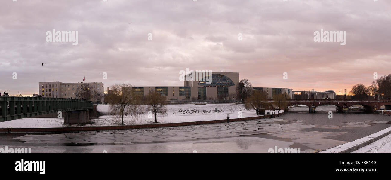 Berlin, January 8: The German Federal Chancellery Building or ...