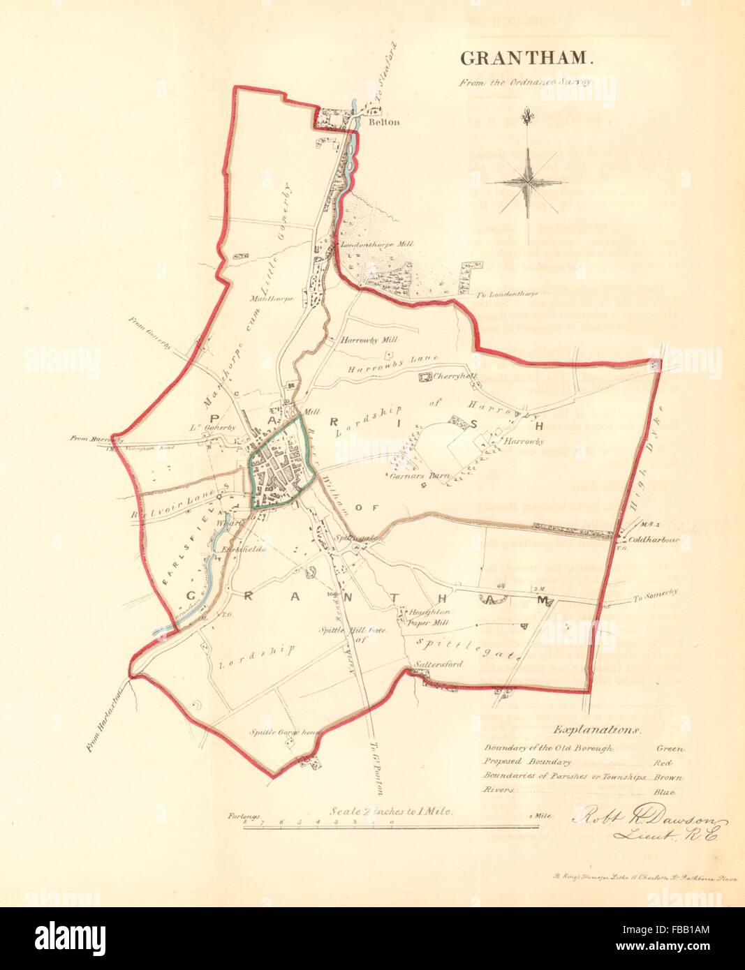 Map Of Grantham High Resolution Stock Photography and Images - Alamy