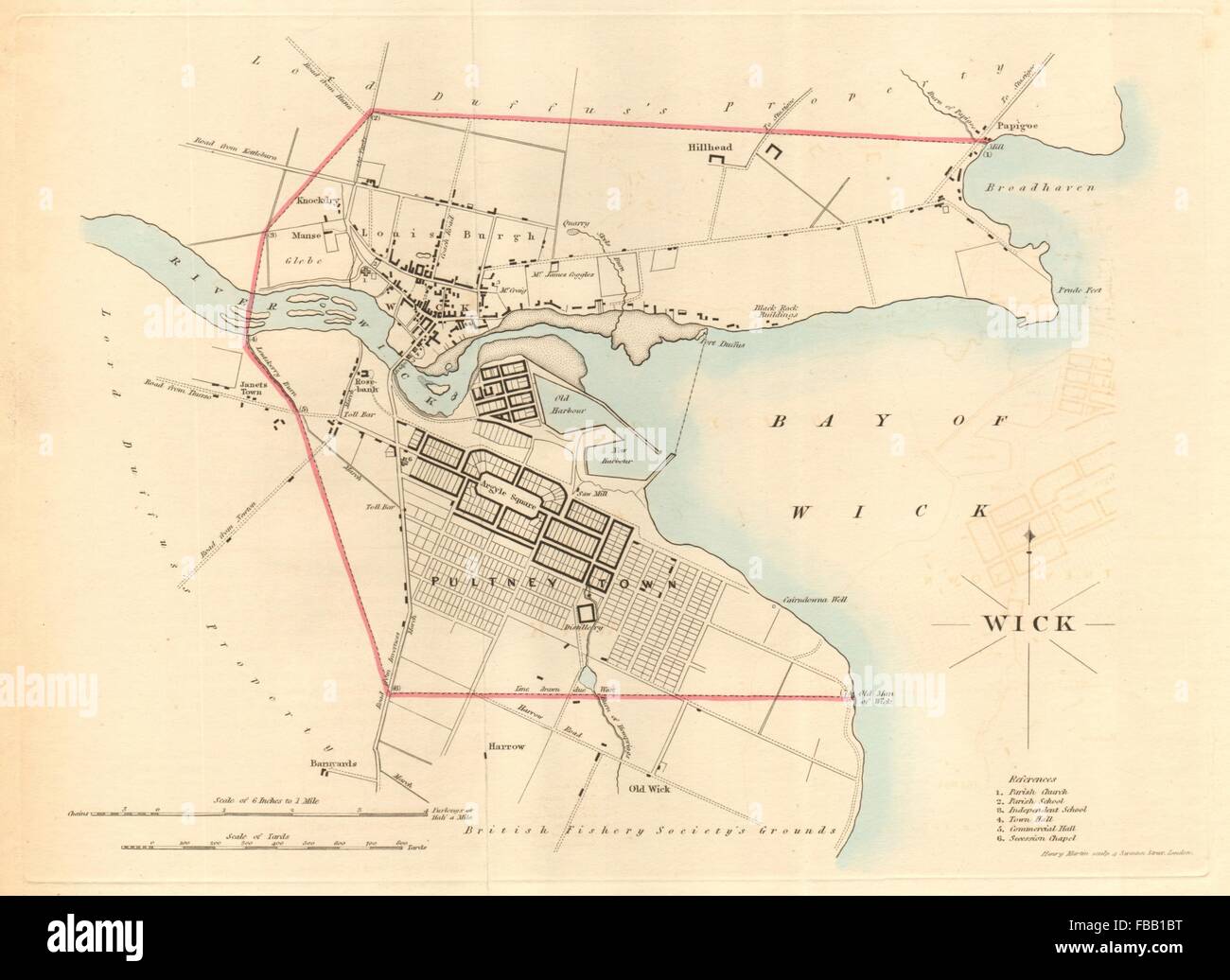 Map of wick hi-res stock photography and images - Alamy