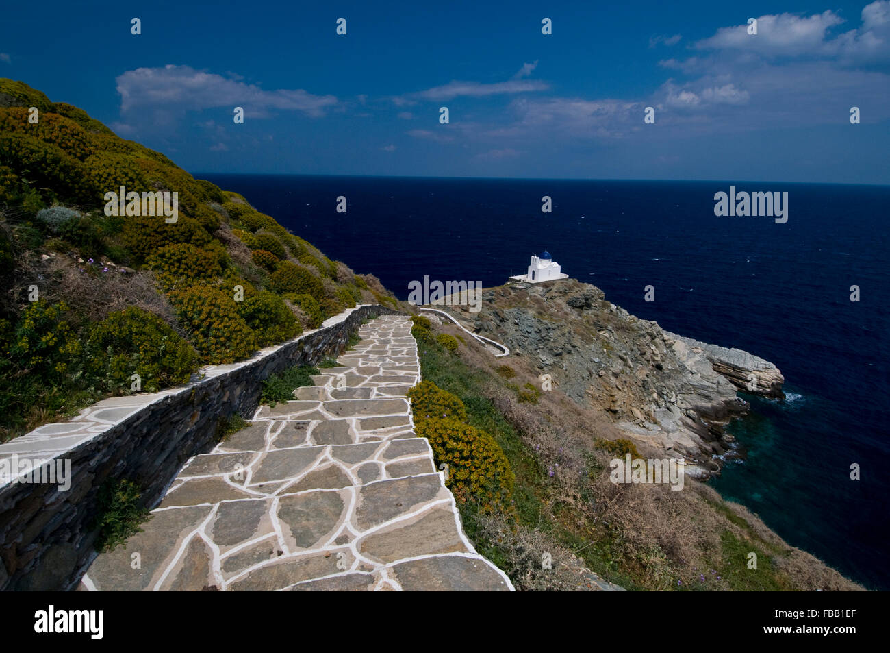 Church of Seven Martyrs, Kastro Village, Sifnos, Cyclades, Greece Stock ...