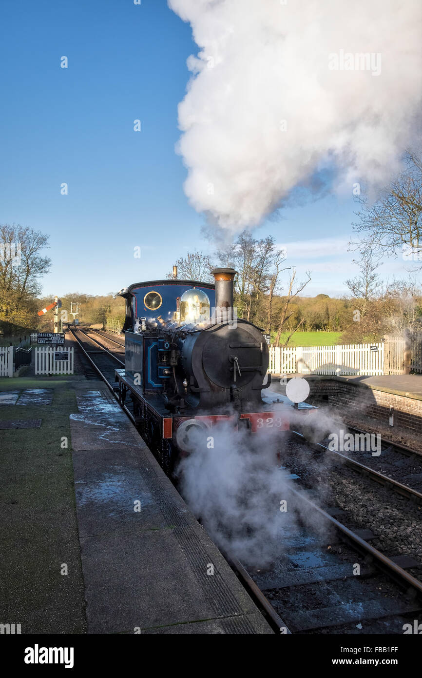 Bluebell Steam Train at Sheffield Park Station Stock Photo - Alamy