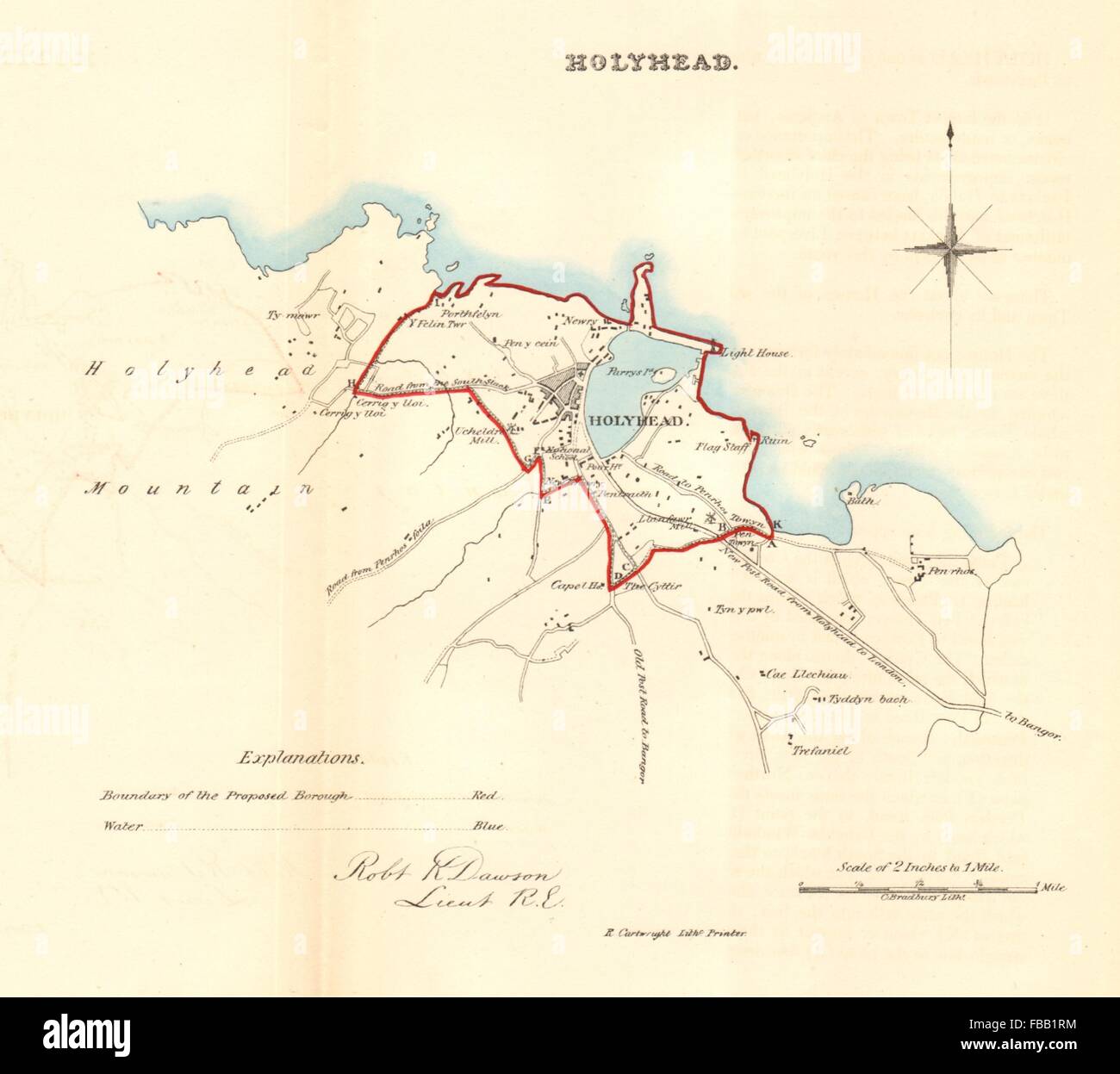 Map of holyhead hi-res stock photography and images - Alamy