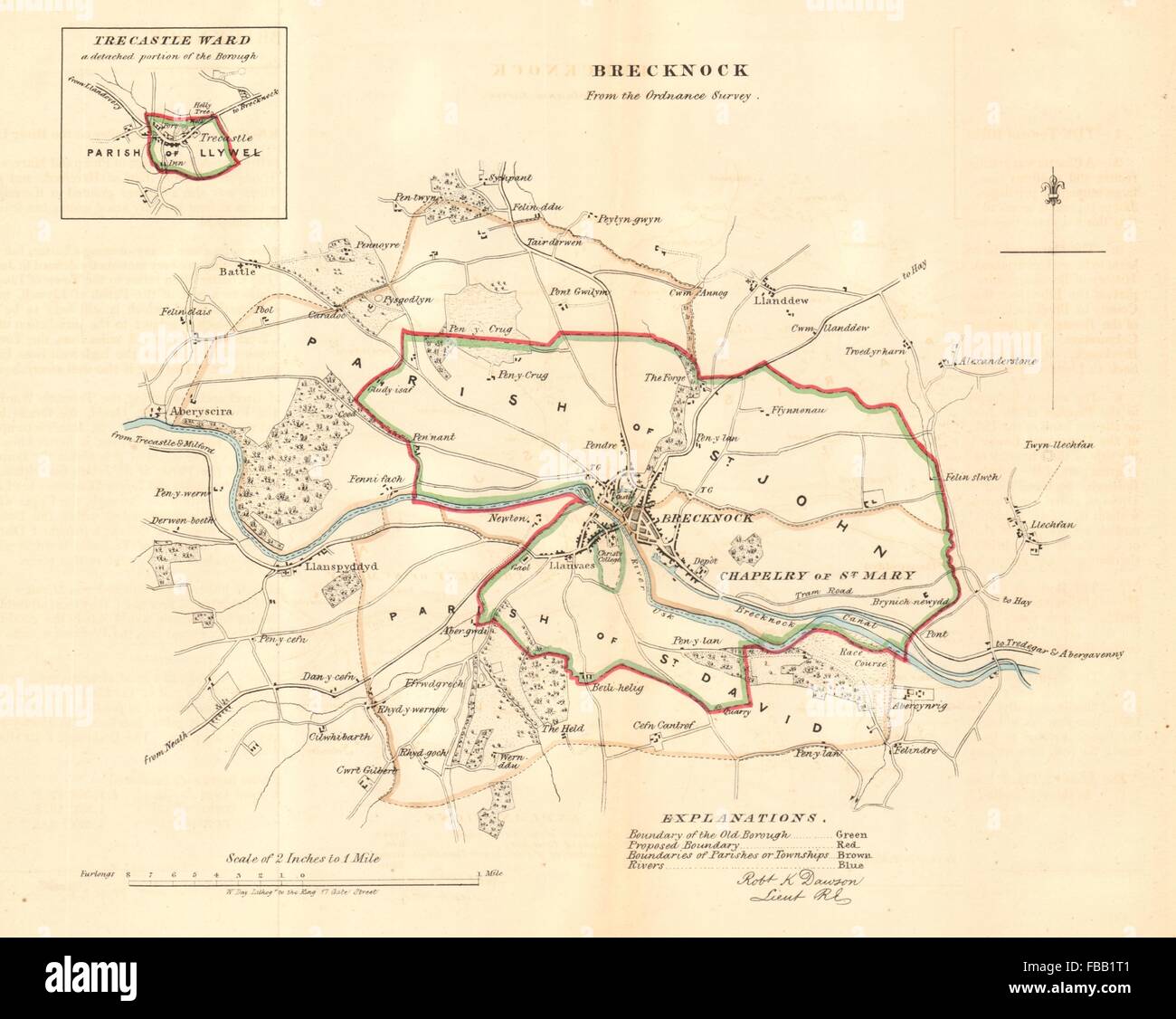 Map of brecon hi-res stock photography and images - Alamy