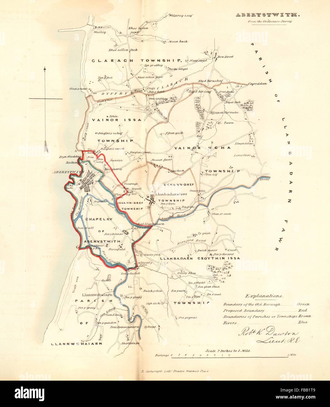 Aberystwyth map hi-res stock photography and images - Alamy