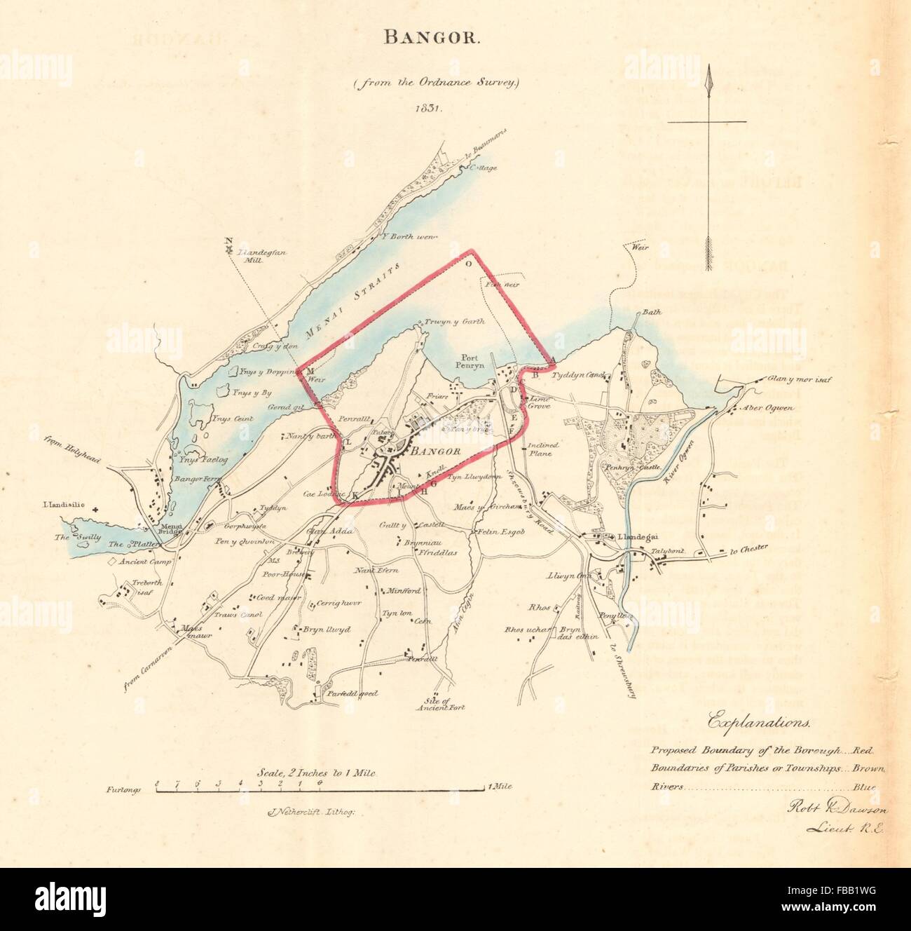 Map of bangor hi-res stock photography and images - Alamy