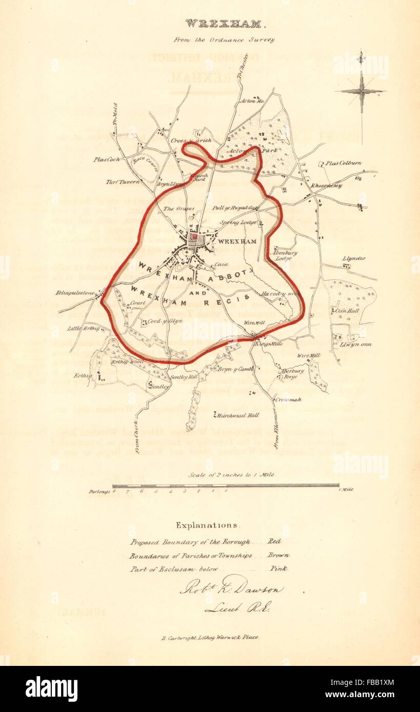Map of wrexham hi-res stock photography and images - Alamy
