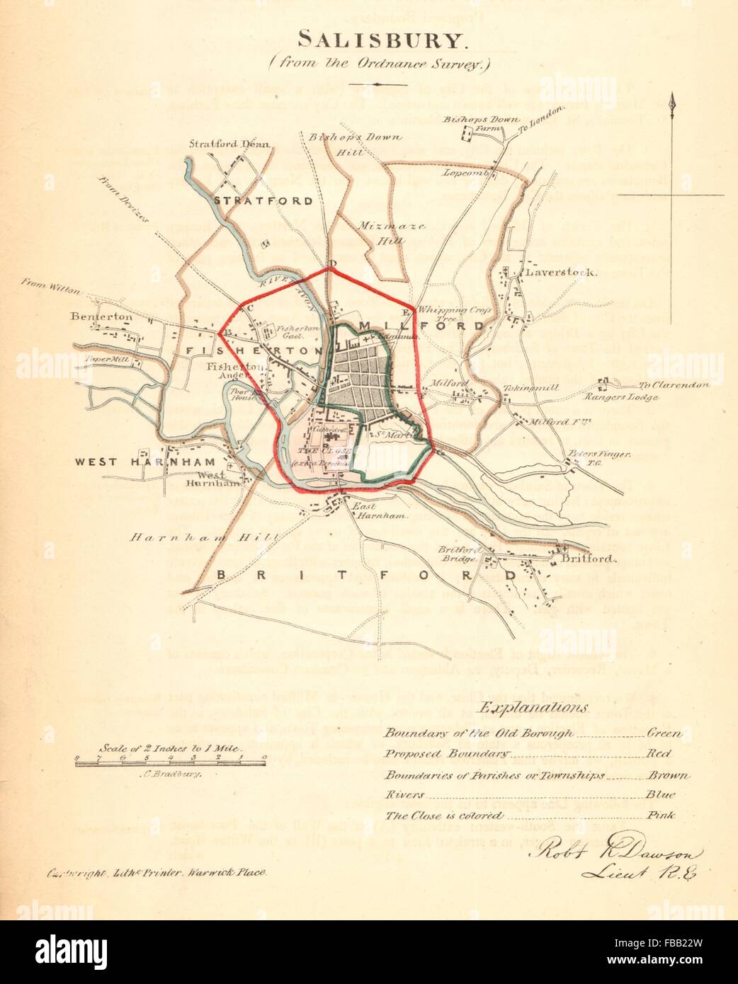 SALISBURY borough/town plan. REFORM ACT. Harnham. Wiltshire. DAWSON ...