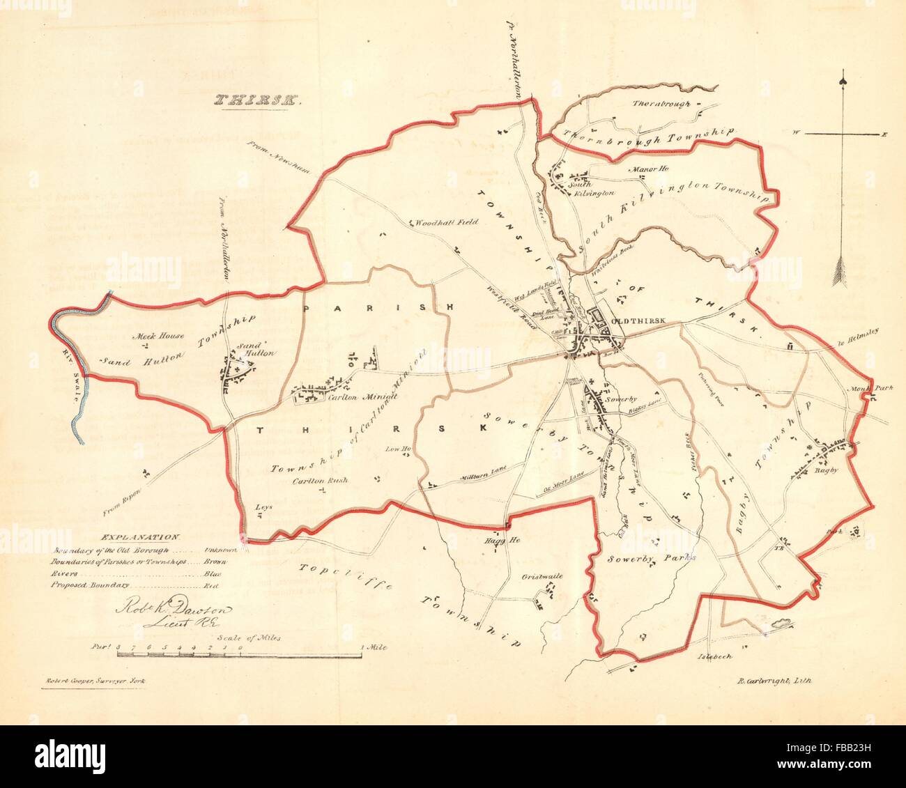 Map Of Thirsk High Resolution Stock Photography and Images - Alamy