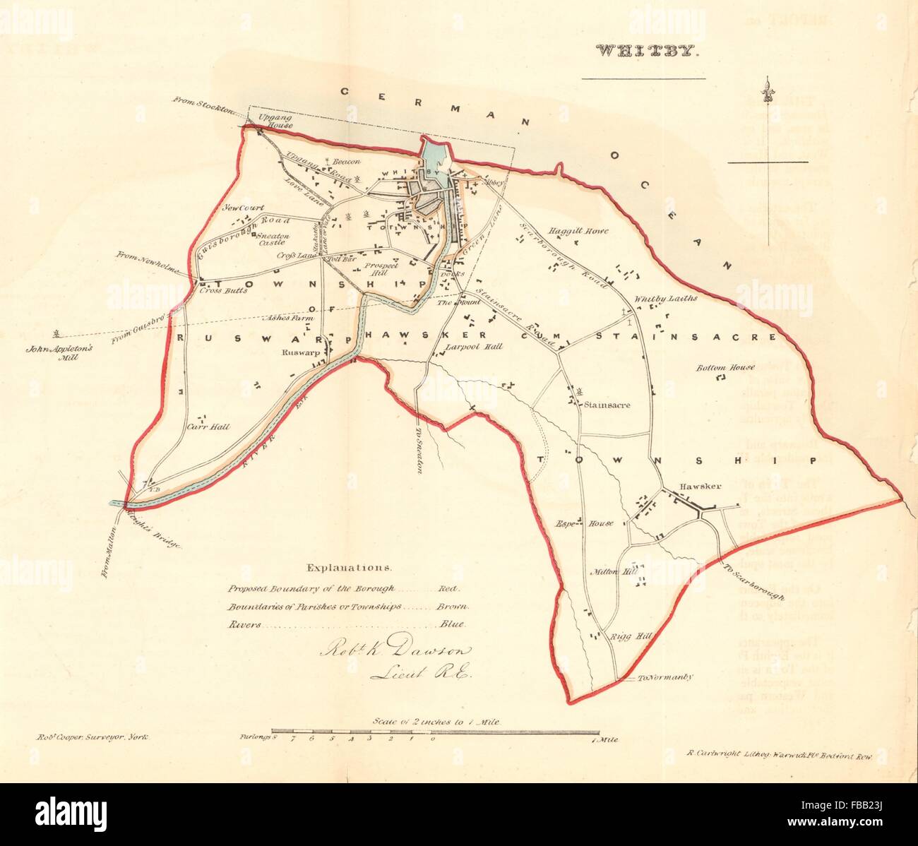 Whitby map hi-res stock photography and images - Alamy