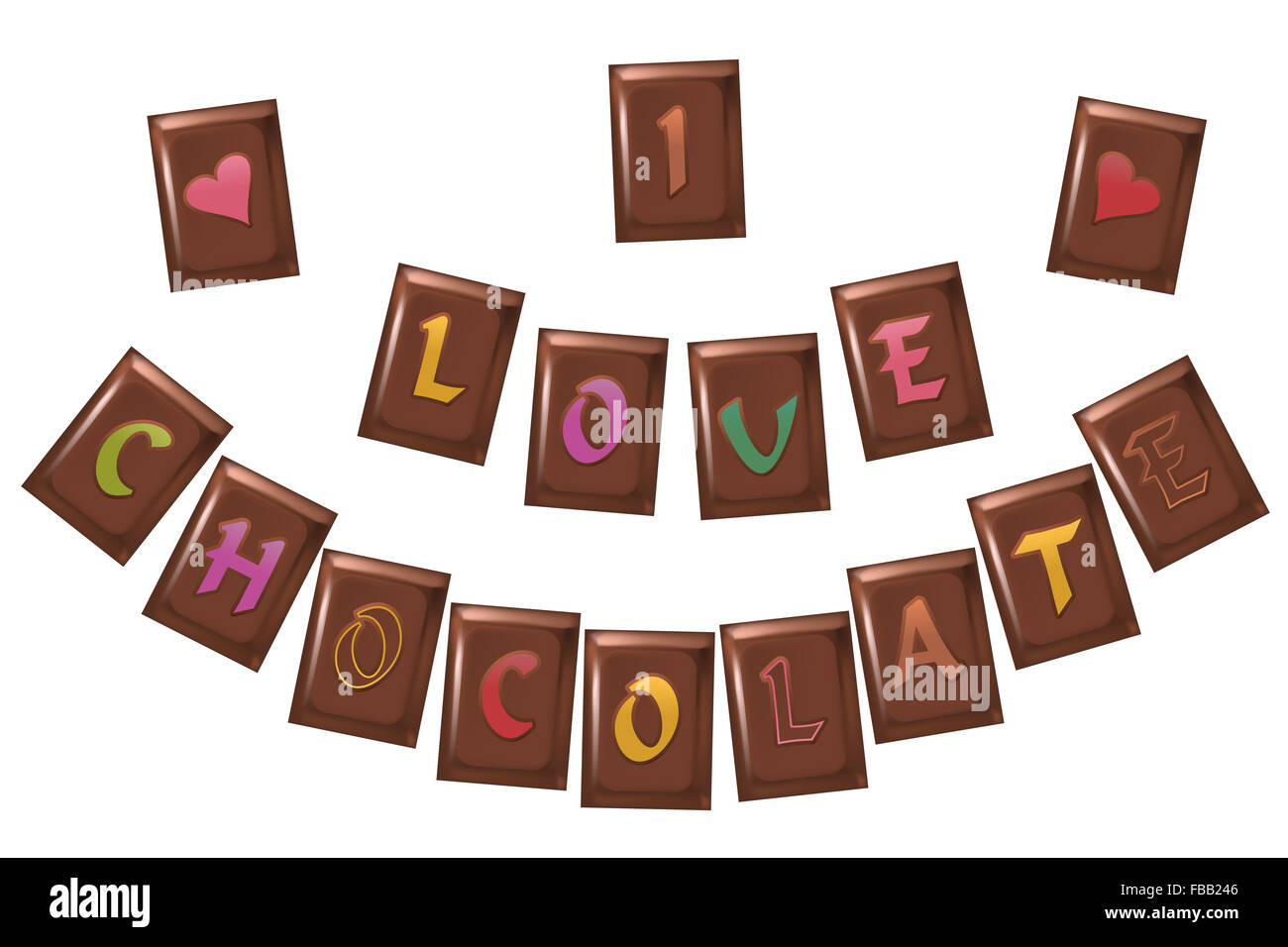 Love heart written on it Cut Out Stock Images & Pictures - Alamy