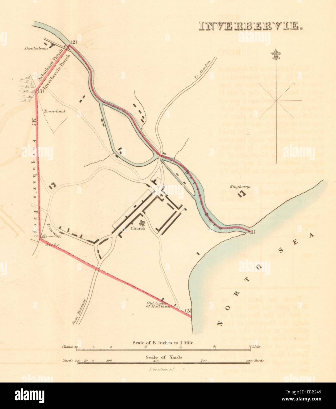 INVERBERVIE borough/town plan for the REFORM ACT. Scotland, 1832 ...