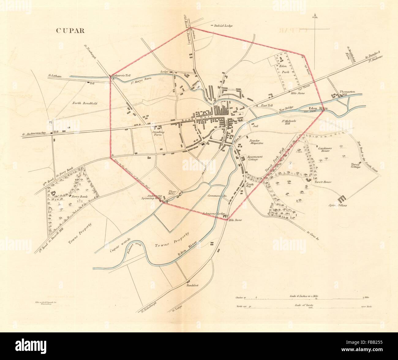 Map of cupar hi-res stock photography and images - Alamy