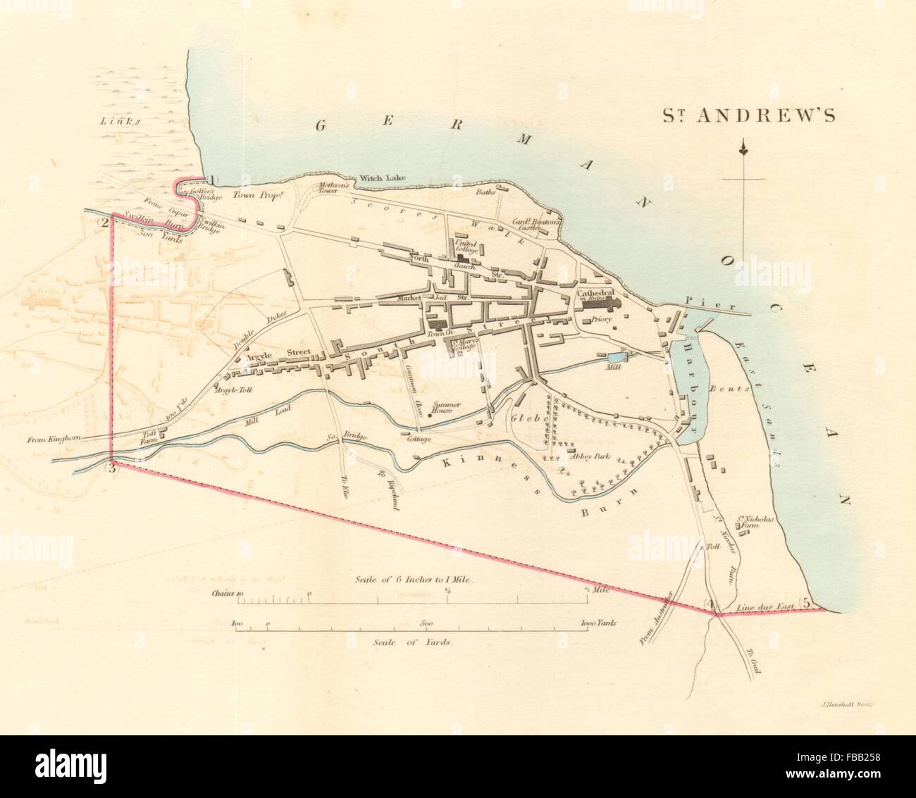 Map of st andrews scotland hi-res stock photography and images - Alamy