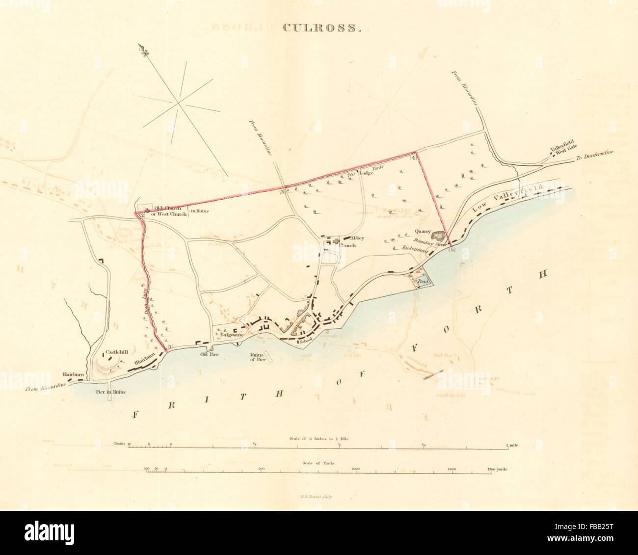 Culross map hi-res stock photography and images - Alamy