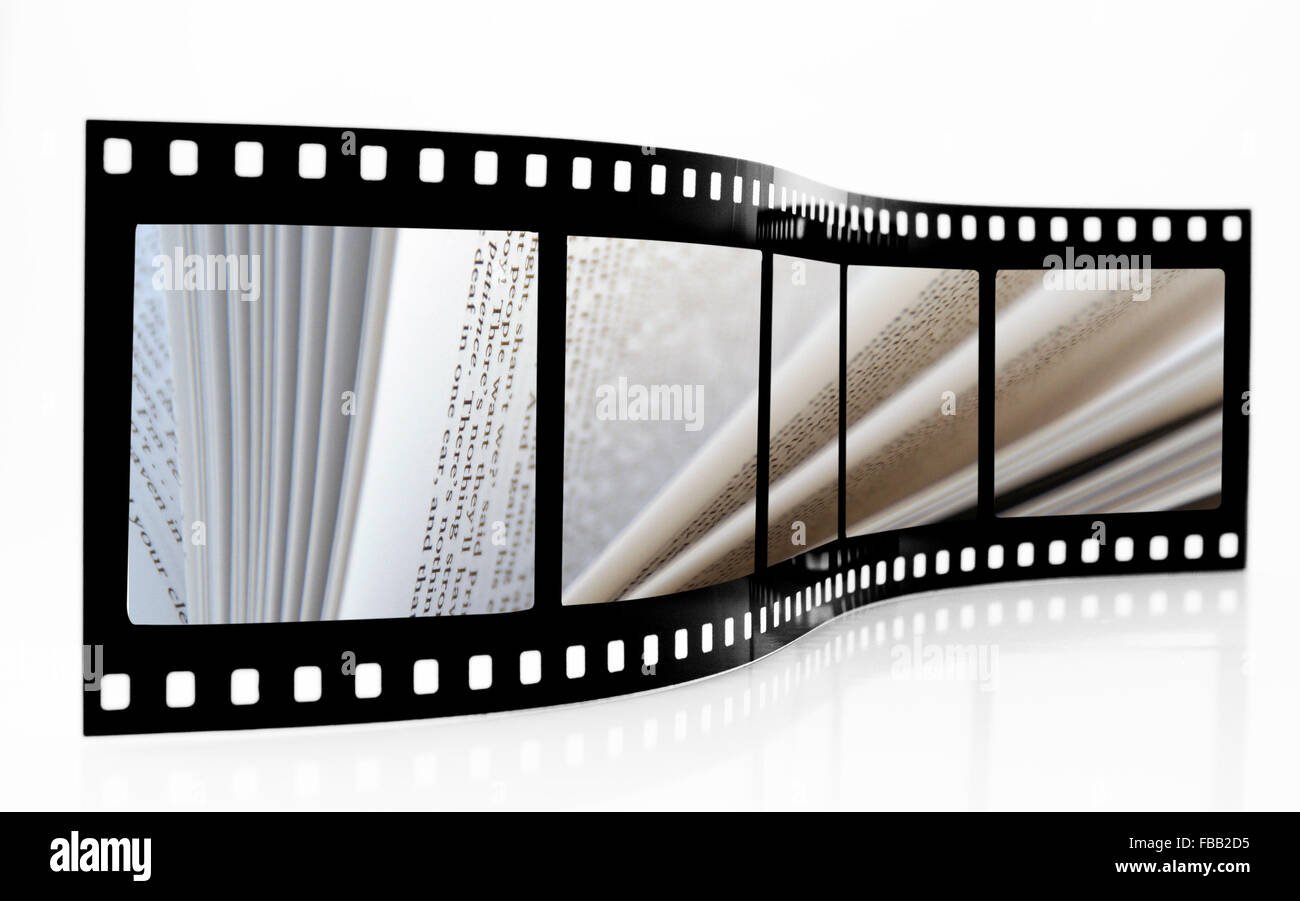 Book pages Film Strip Stock Photo - Alamy