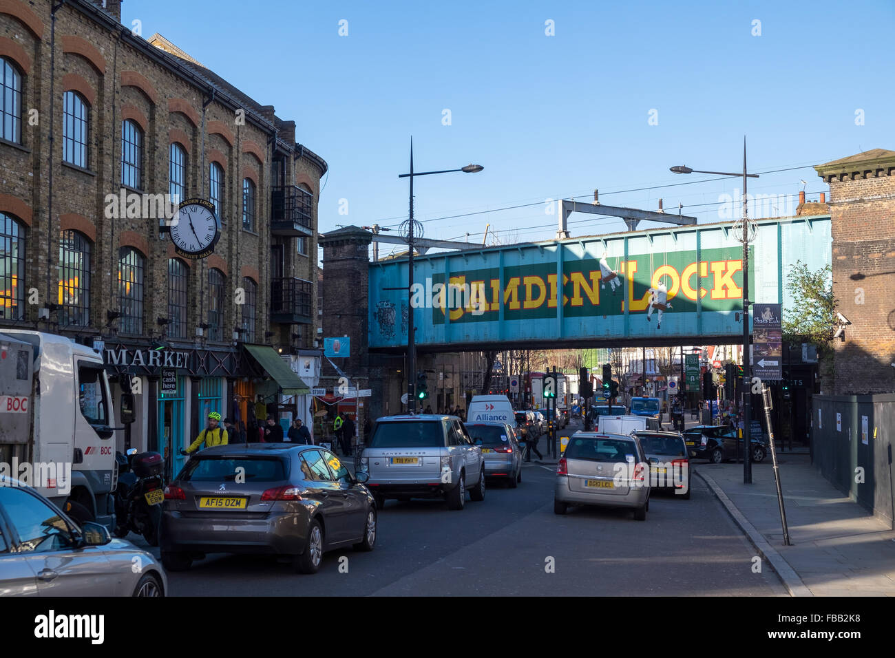 Busy Street at Camden Lock Stock Photo - Alamy