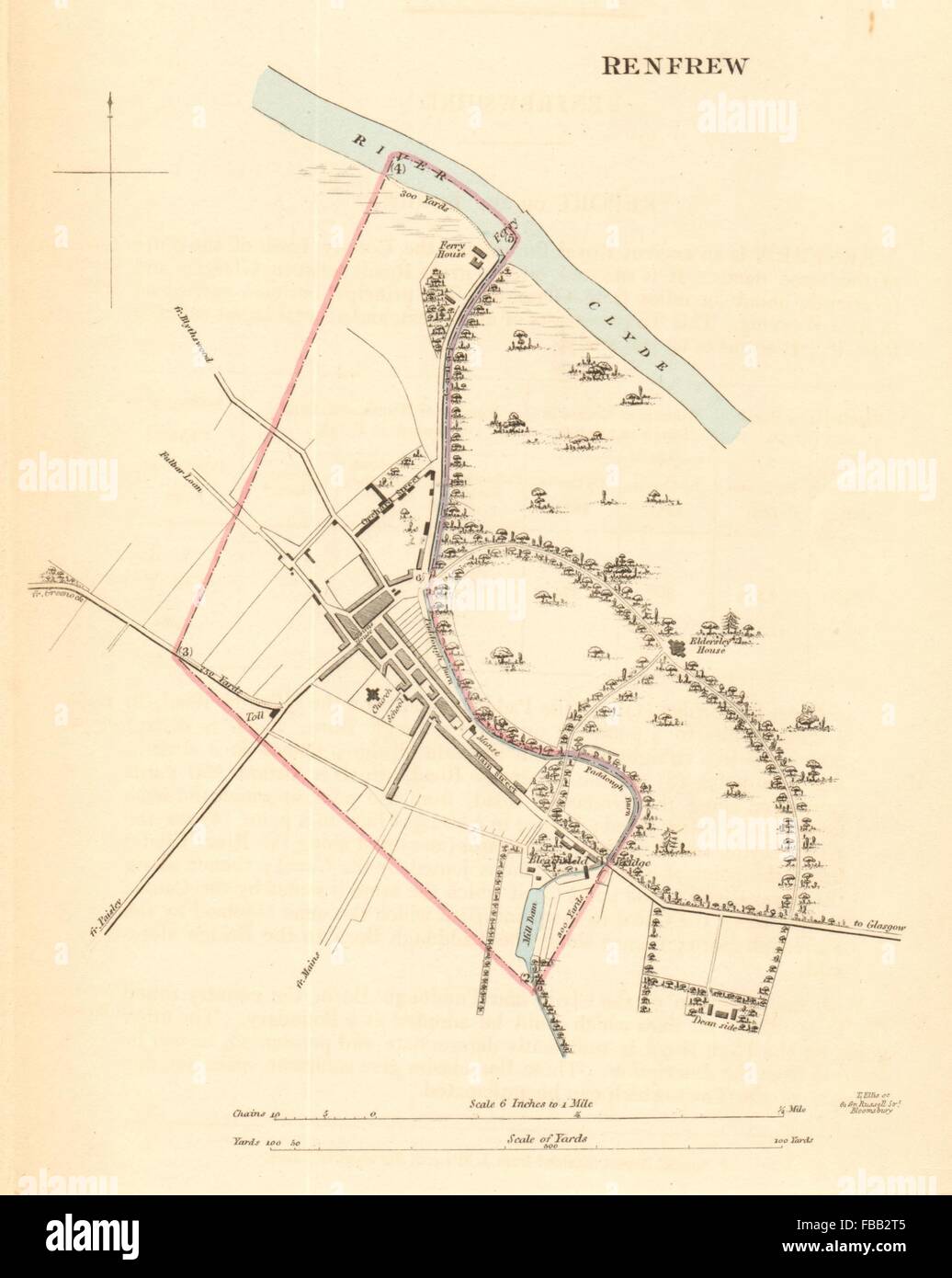 Renfrew map hi-res stock photography and images - Alamy