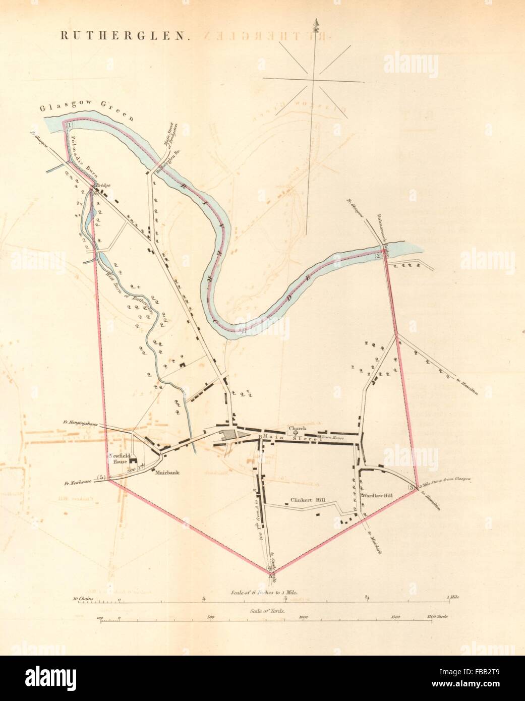 Rutherglen map hi-res stock photography and images - Alamy