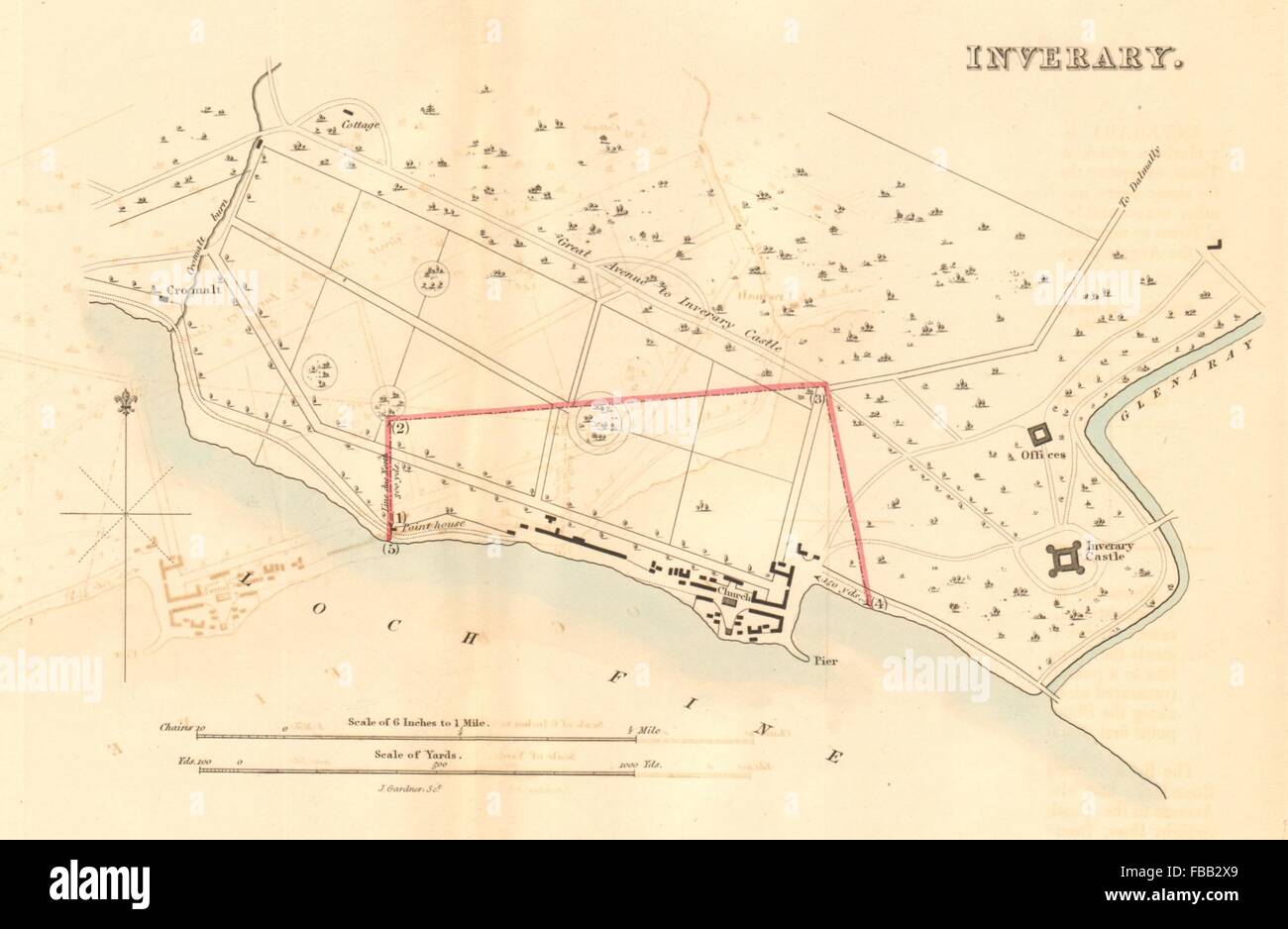 INVERARAY borough/town plan for the REFORM ACT. Inverary. Scotland ...