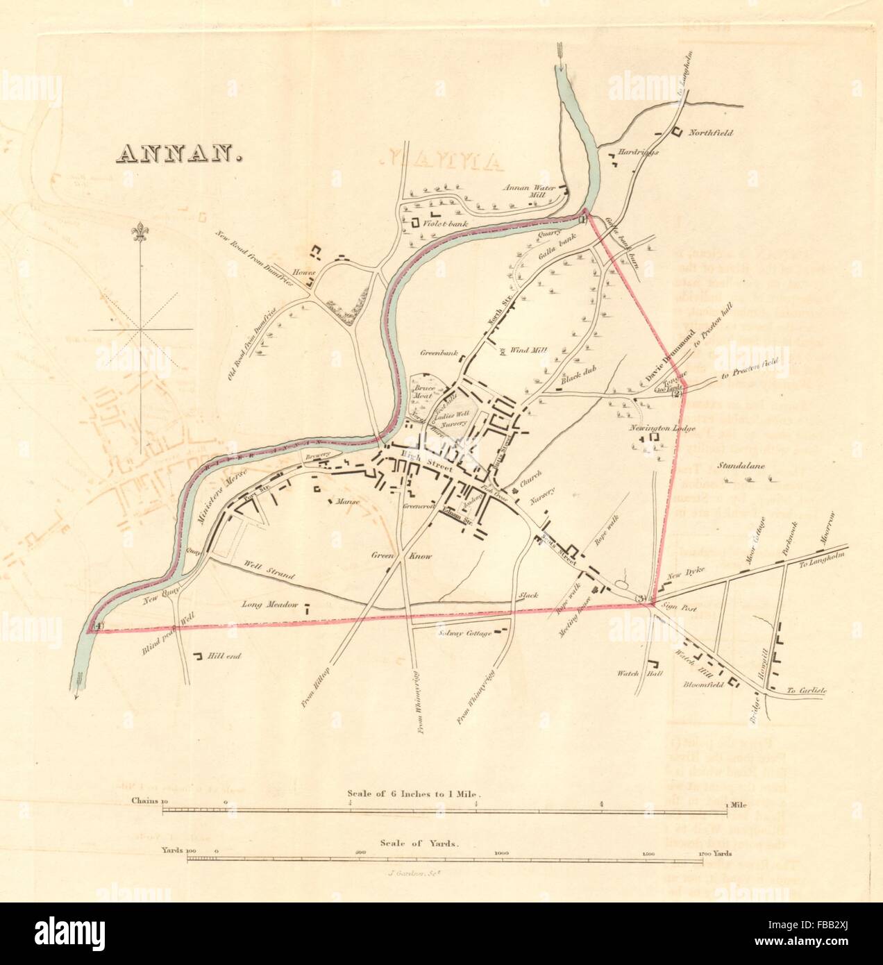 Map of annan hi-res stock photography and images - Alamy