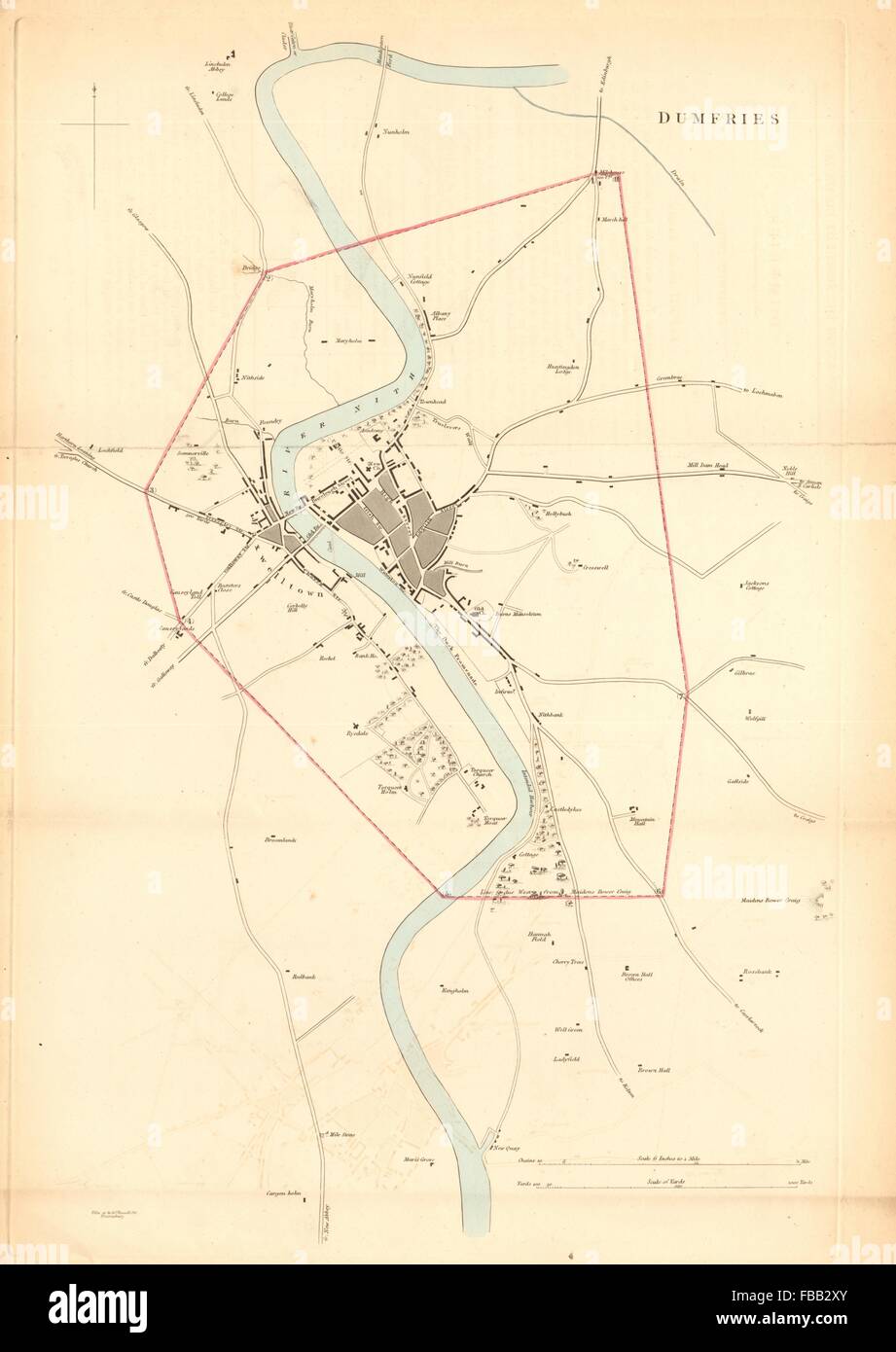 DUMFRIES borough/town plan for the REFORM ACT. Maxwelltown. Scotland ...
