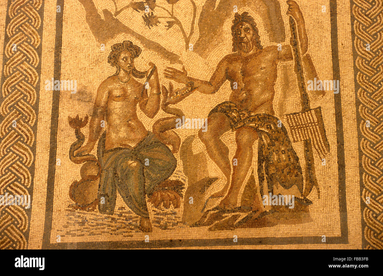 Córdoba.Andalusia. Spain: Alcazar of the Christian kings. Hall of mosaics. Roman mosaic Stock ...