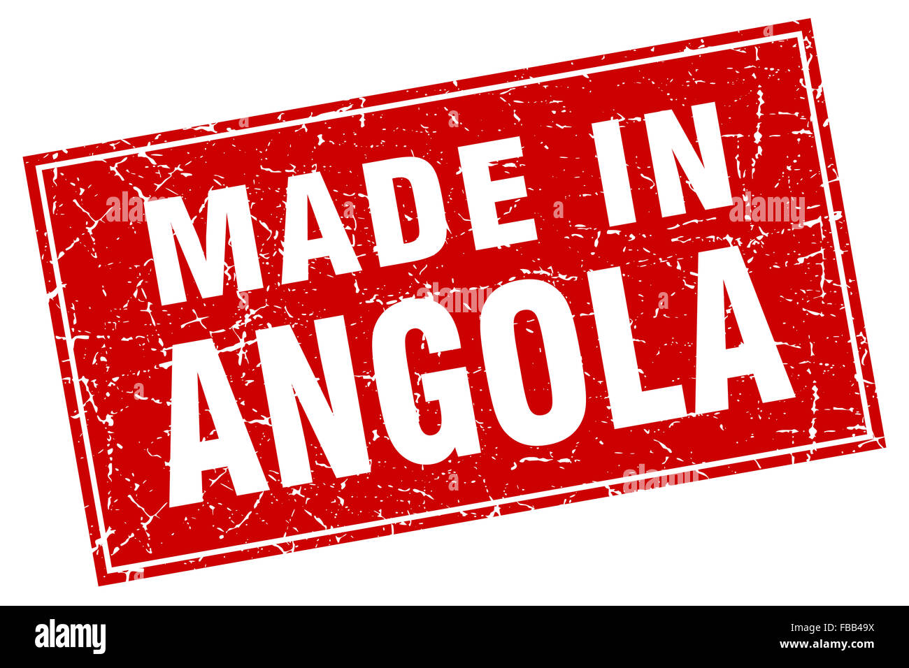 Angola red square grunge Cut Out Stock Images & Pictures - Alamy