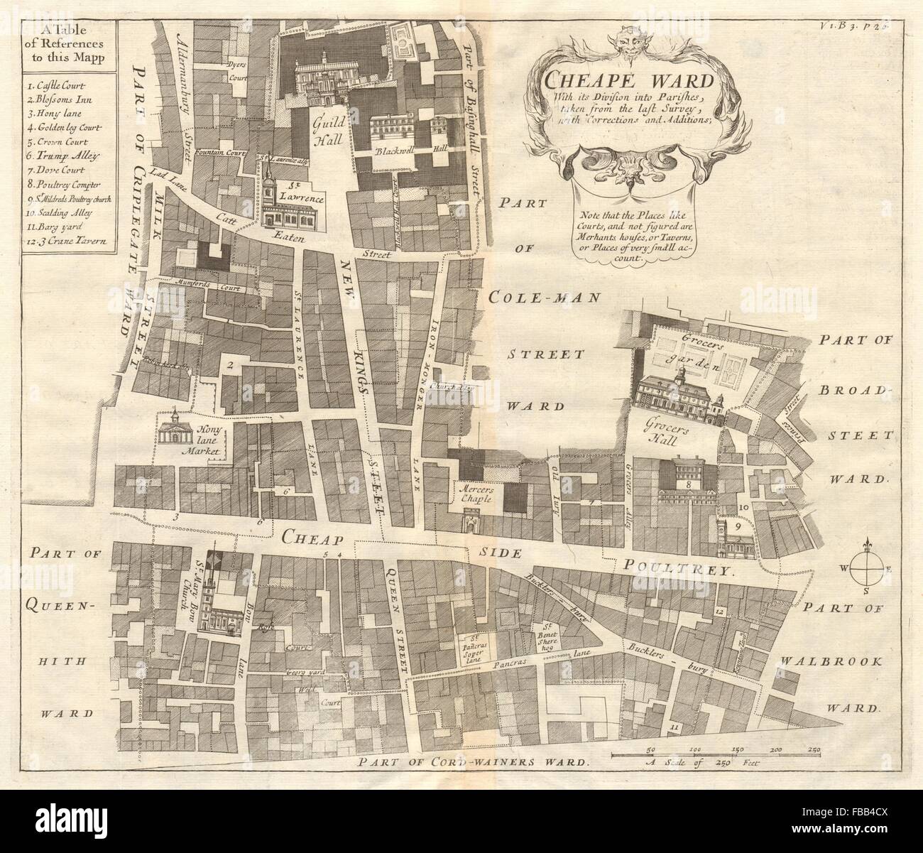 Map of guildhall hi-res stock photography and images - Alamy
