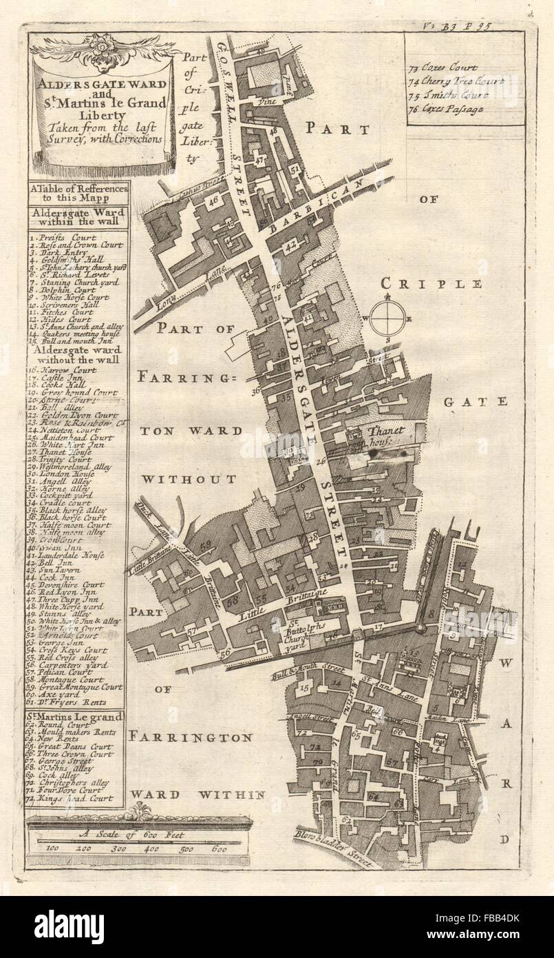 Aldersgate Ward & St Martins le Grand Liberty. London. STOW/STRYPE ...