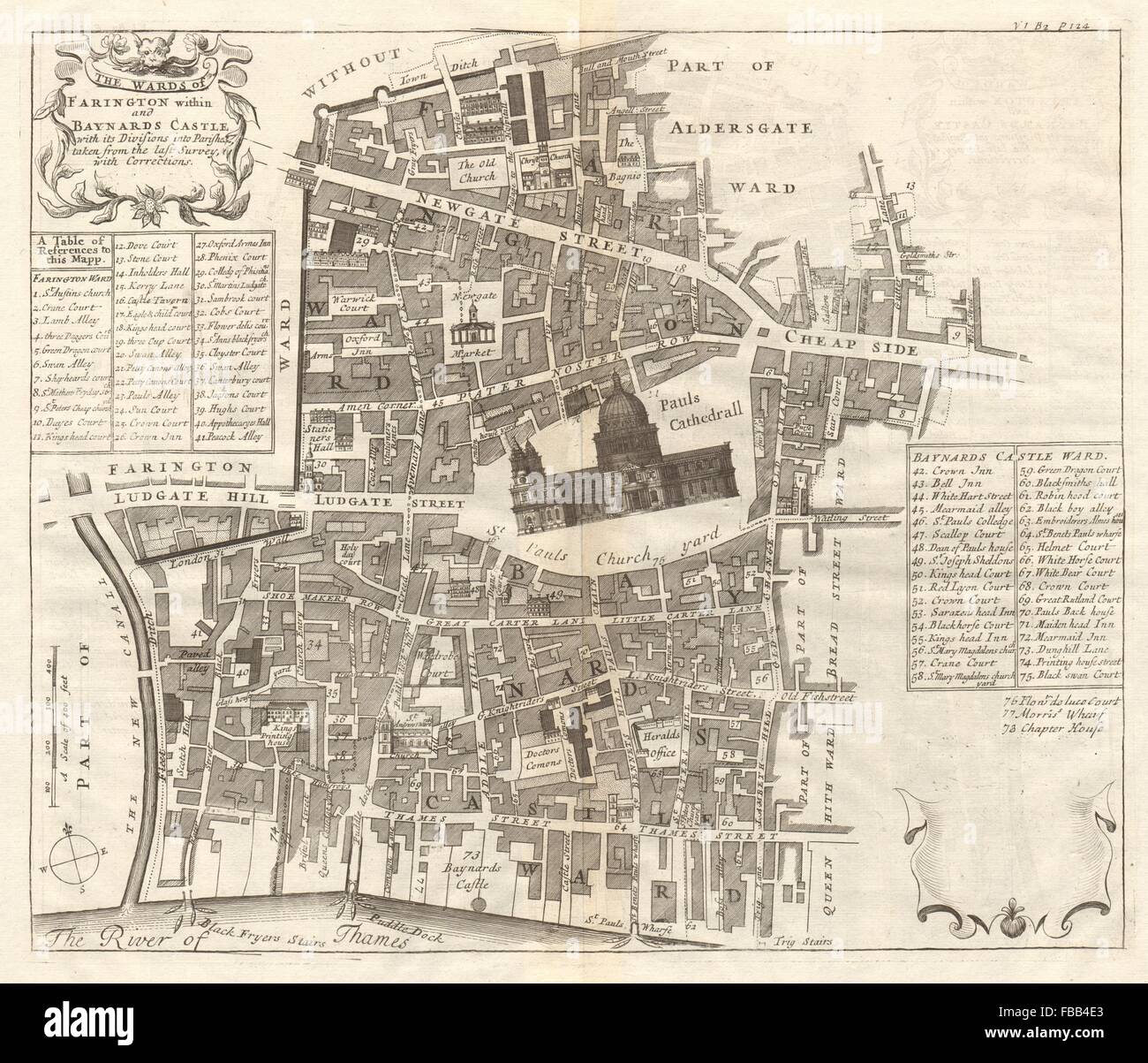 'Farringdon Within & Baynards Castle'. St Paul's Cathedral. STOW/STRYPE ...