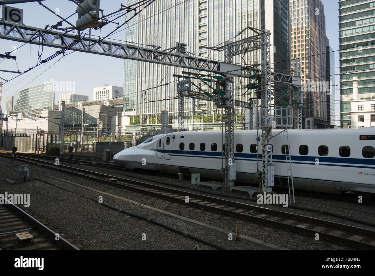 Shinkansen bullet train in Tokyo Stock Photo - Alamy