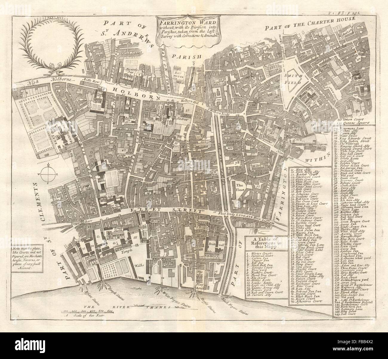 Fleet street london map hi-res stock photography and images - Alamy